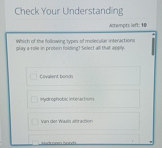 Solved Check Your UnderstandingAttempts left: 10Which of the | Chegg.com