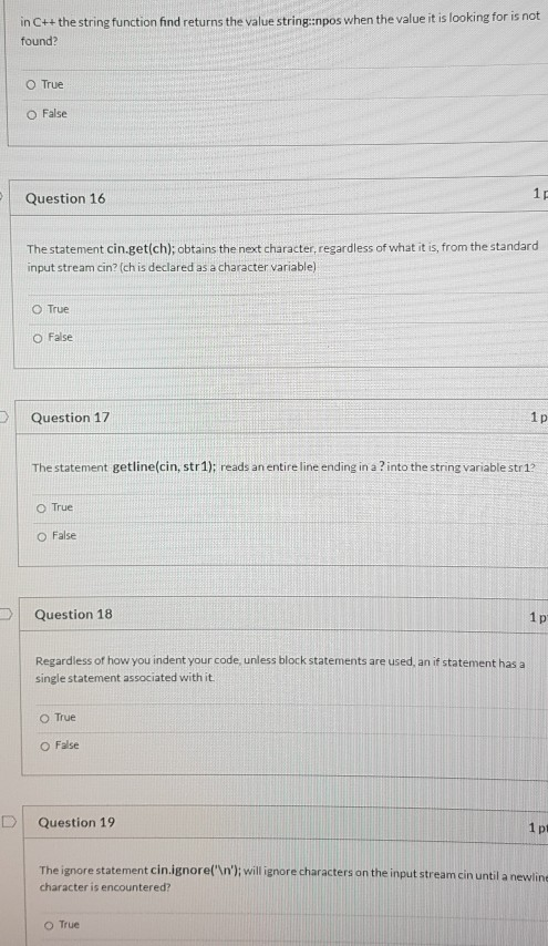 Solved In C The String Function Find Returns The Value Chegg