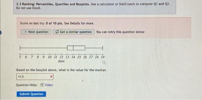 Solved 3.3 Ranking: Percentiles, Quartiles and Boxplots. Use | Chegg.com