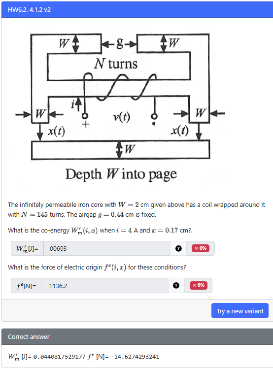 Solved HW6.2. 4.1.2 v2The infinitely permeabile iron core | Chegg.com