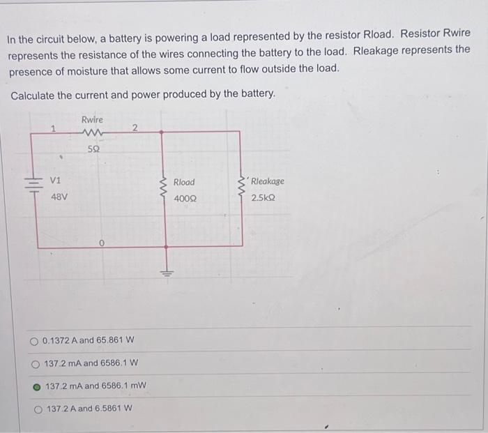 Solved In the circuit below, a battery is powering a load | Chegg.com