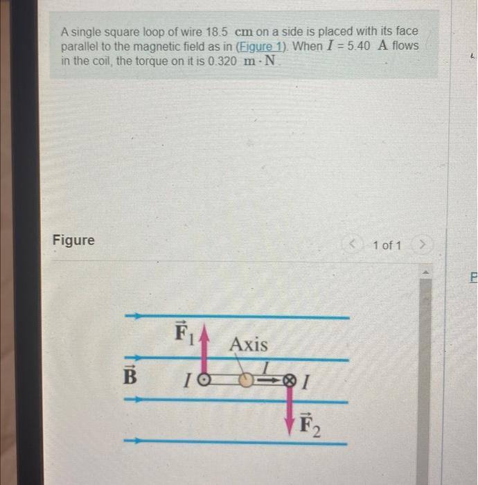 Solved A single square loop of wire 18.5 cm on a side is | Chegg.com