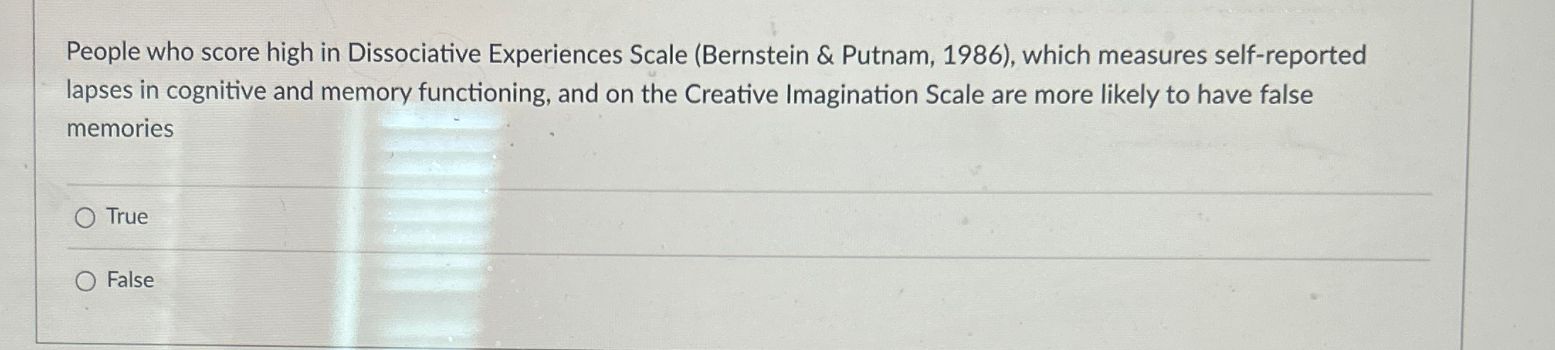 Solved People who score high in Dissociative Experiences | Chegg.com