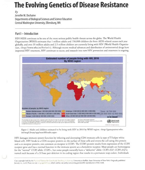 The Evolving Genetics of Disease Resistance by | Chegg.com