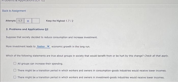 Solved Attempts Keep the Highest 1.7/2 2. Problems and | Chegg.com