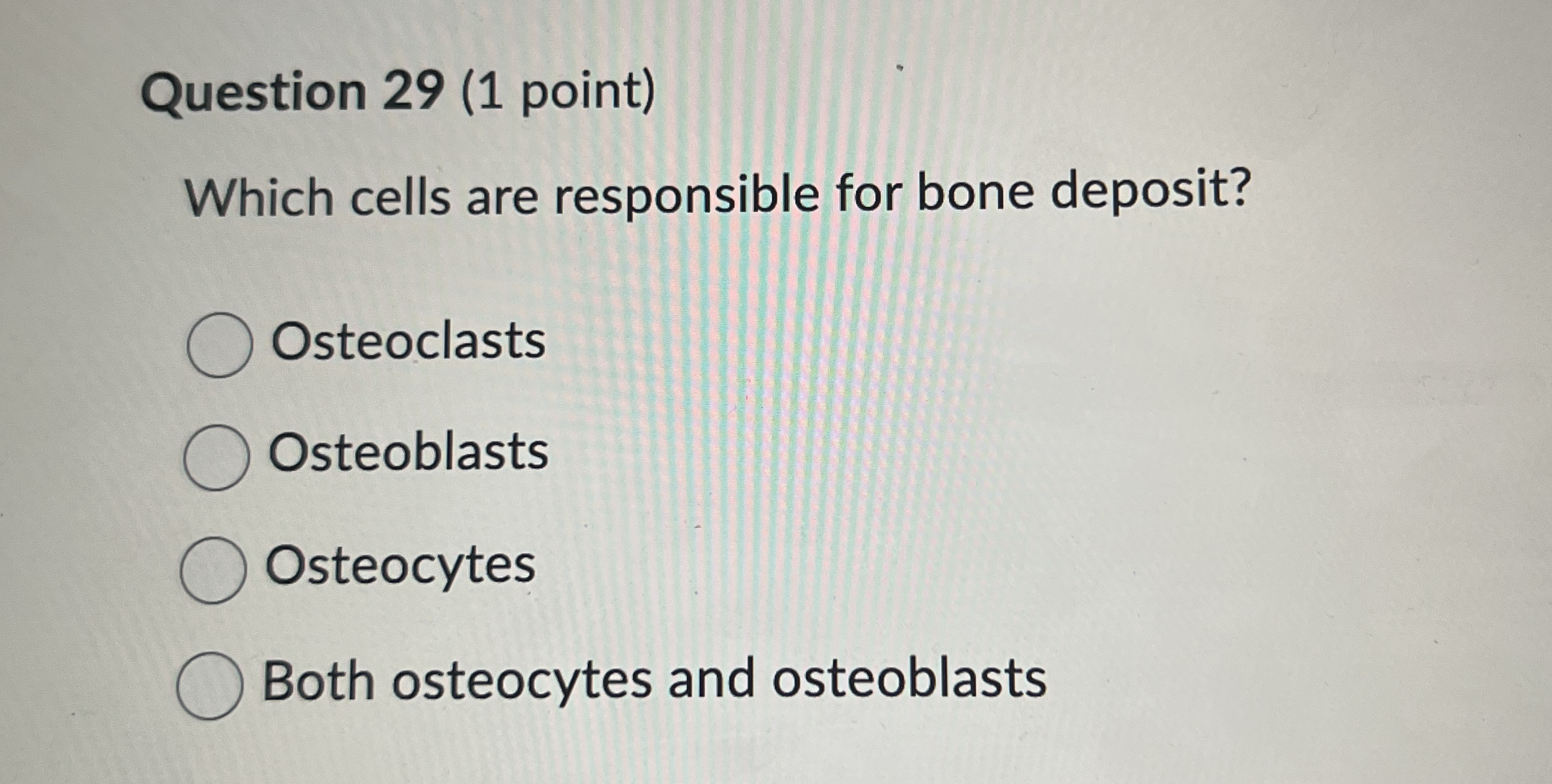 Solved Question 29 (1 ﻿point)Which cells are responsible for | Chegg.com
