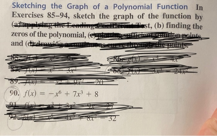 Solved Sketching the Graph of a Polynomial Function In | Chegg.com