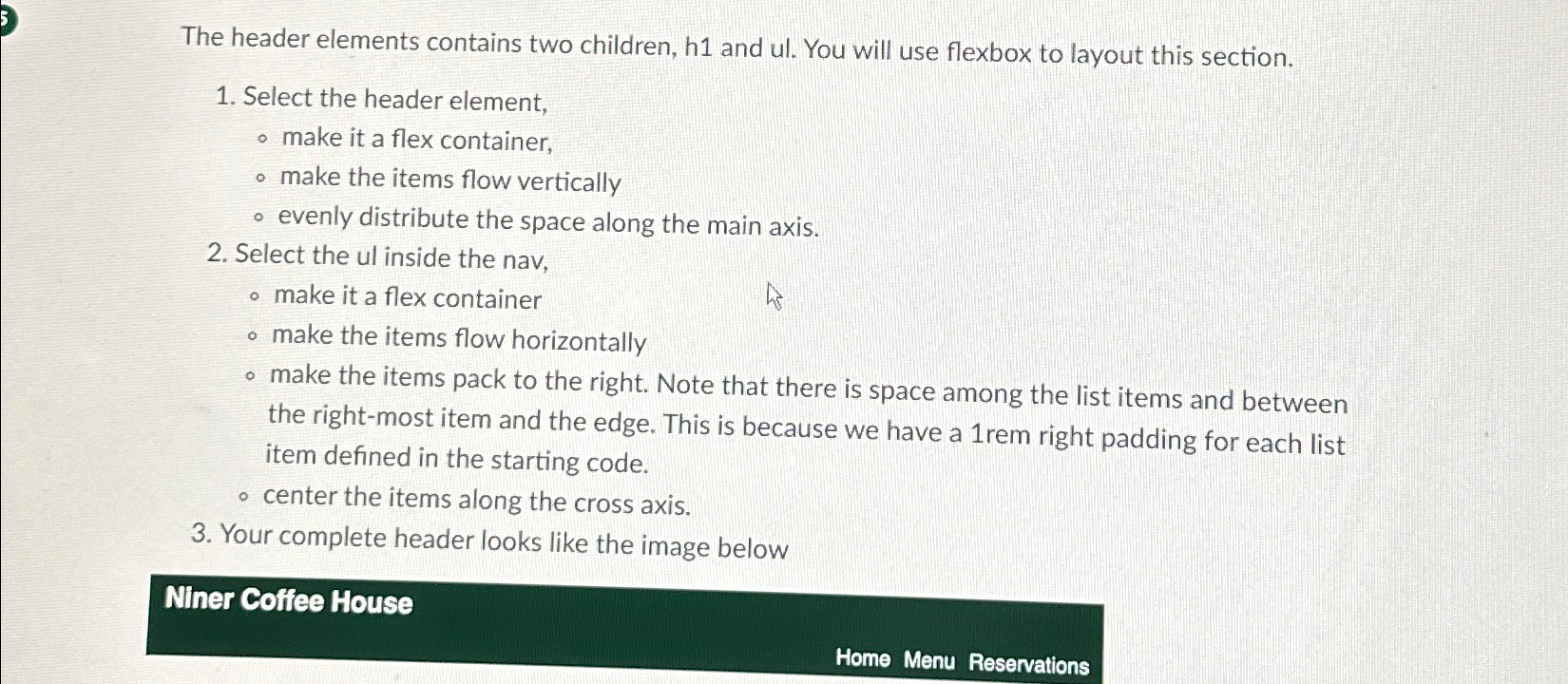 Solved The header elements contains two children, h1 ﻿and | Chegg.com