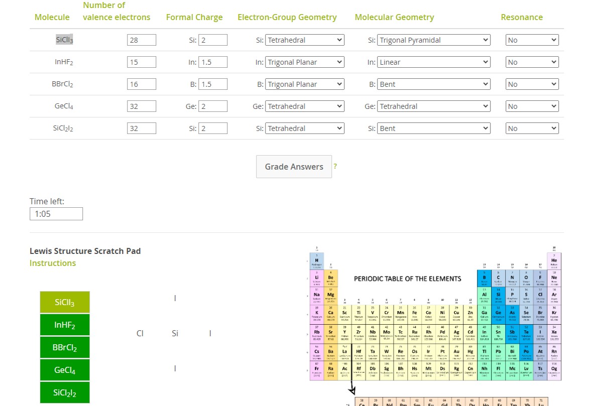 Lewis Structure Scratch PadInstructions | Chegg.com