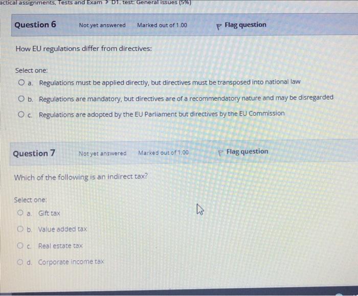 Solved How EU regulations differ from directives: Select | Chegg.com