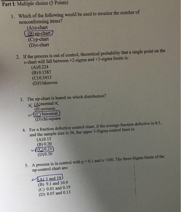 Solved Part 1: Multiple choice (5 Points) 1. Which of the | Chegg.com