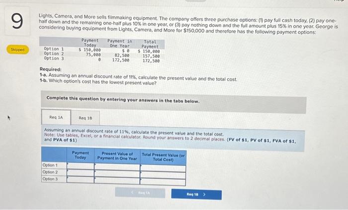 Solved Lights, Camera, and More sells filmmaking equipment. | Chegg.com