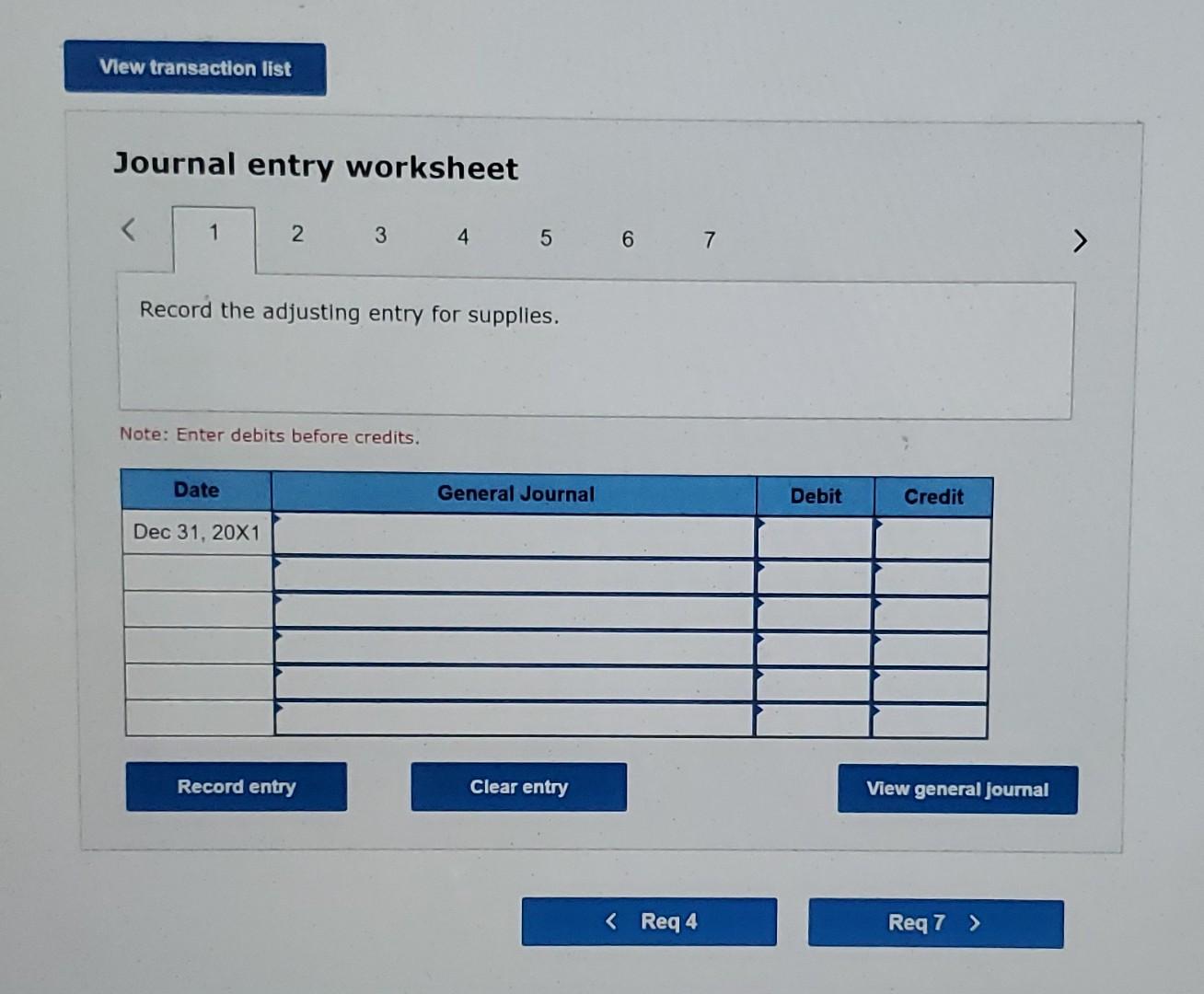 Solved Journal entry worksheet 4 5 Note: Enter debits before | Chegg.com