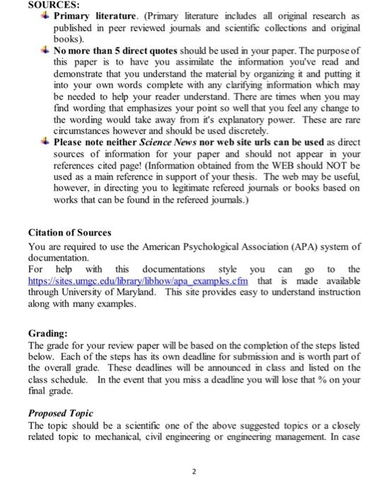 Assignment: Students have to write a review paper | Chegg.com