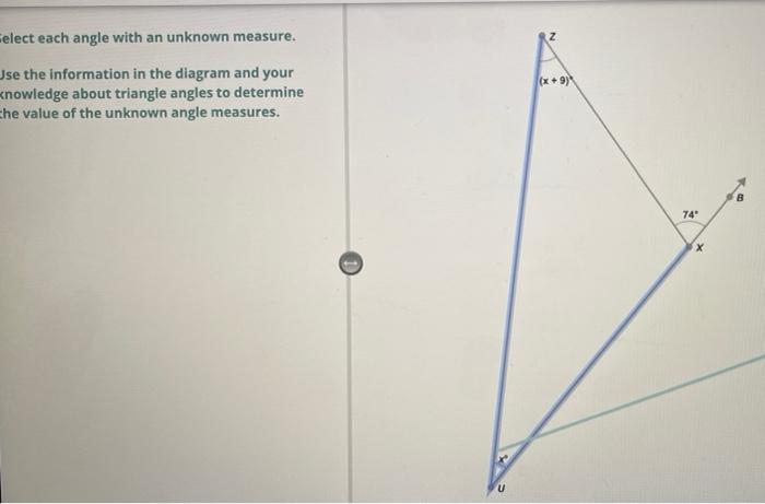 Solved elect each angle with an unknown measure. (x + 9) Jse | Chegg.com