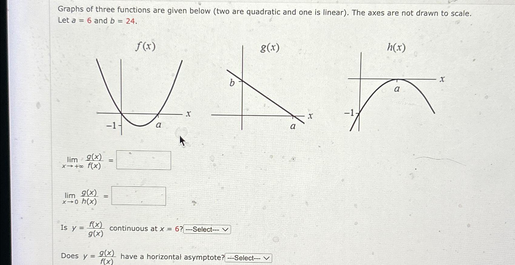 Solved Graphs Of Three Functions Are Given Below Two Are