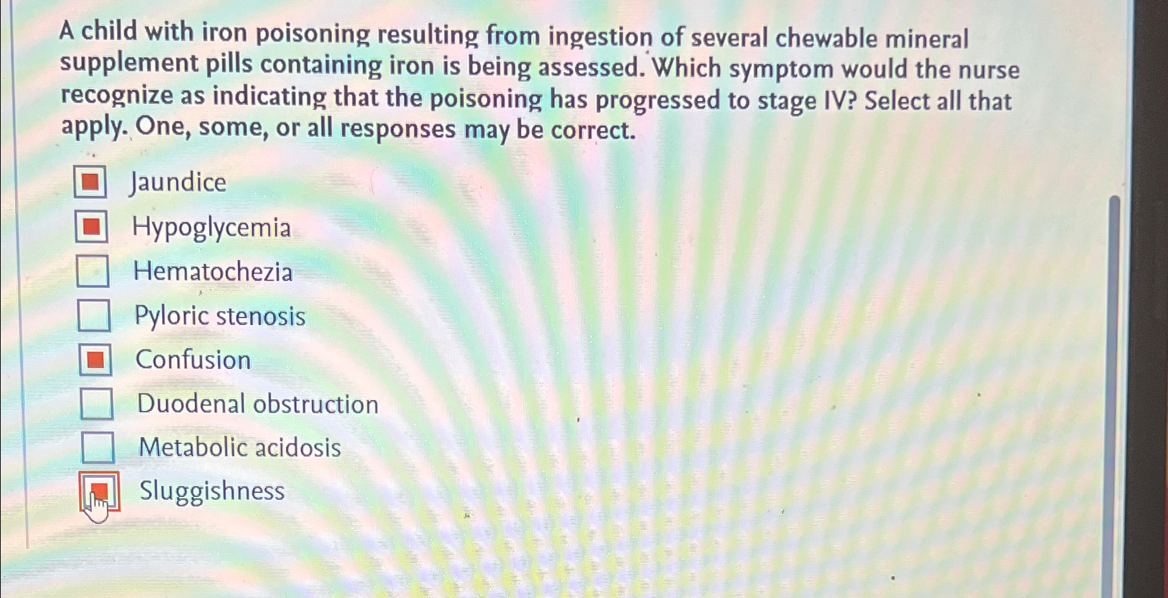 Solved A child with iron poisoning resulting from ingestion | Chegg.com