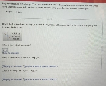 Solved Begin by graphing f(x)=log5x. ﻿Then use | Chegg.com
