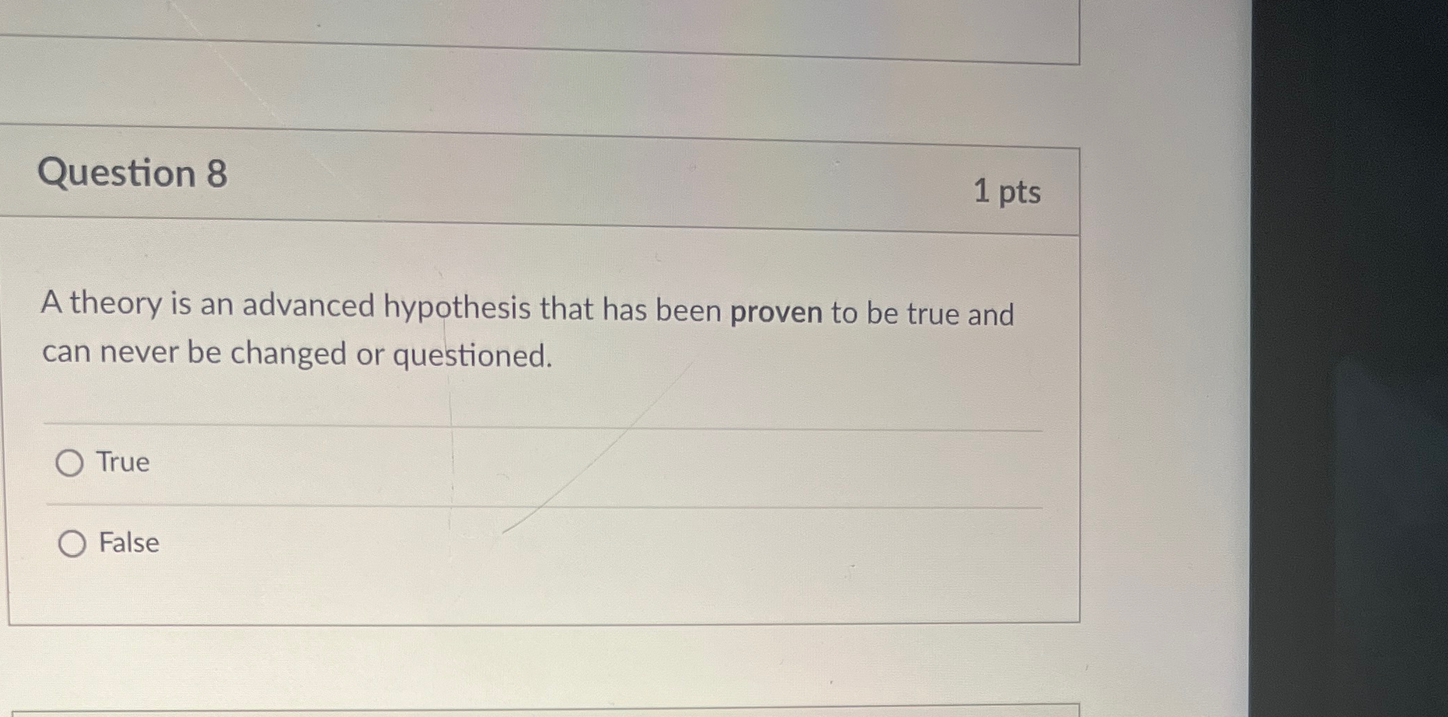 Solved Question 81 ﻿ptsA theory is an advanced hypothesis | Chegg.com