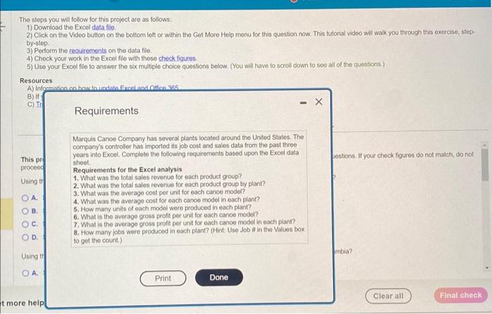 The steps you wil follow for this project are as | Chegg.com