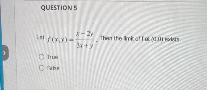 Solved Let f(x,y)=exy3−3xln(y+1)+5. Then fxx= exy3 exy3−3 | Chegg.com