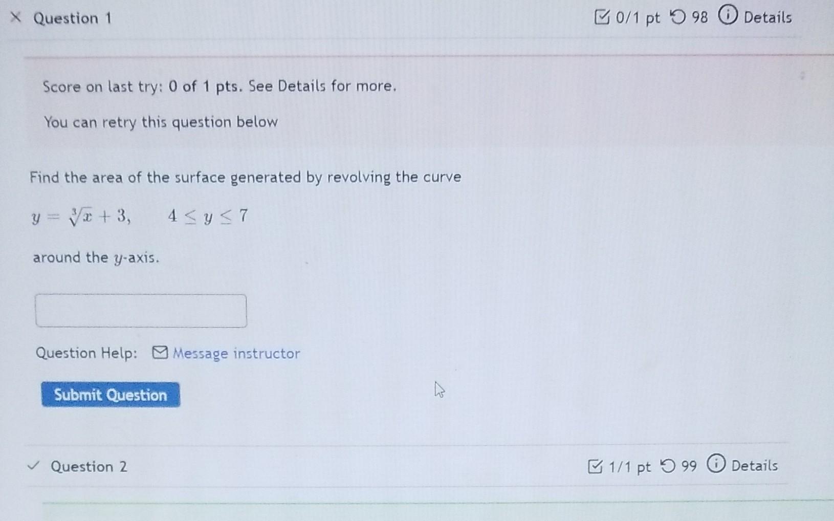 Solved X Question 1 B0 1 Pt 98 0 Details Score On Last Try