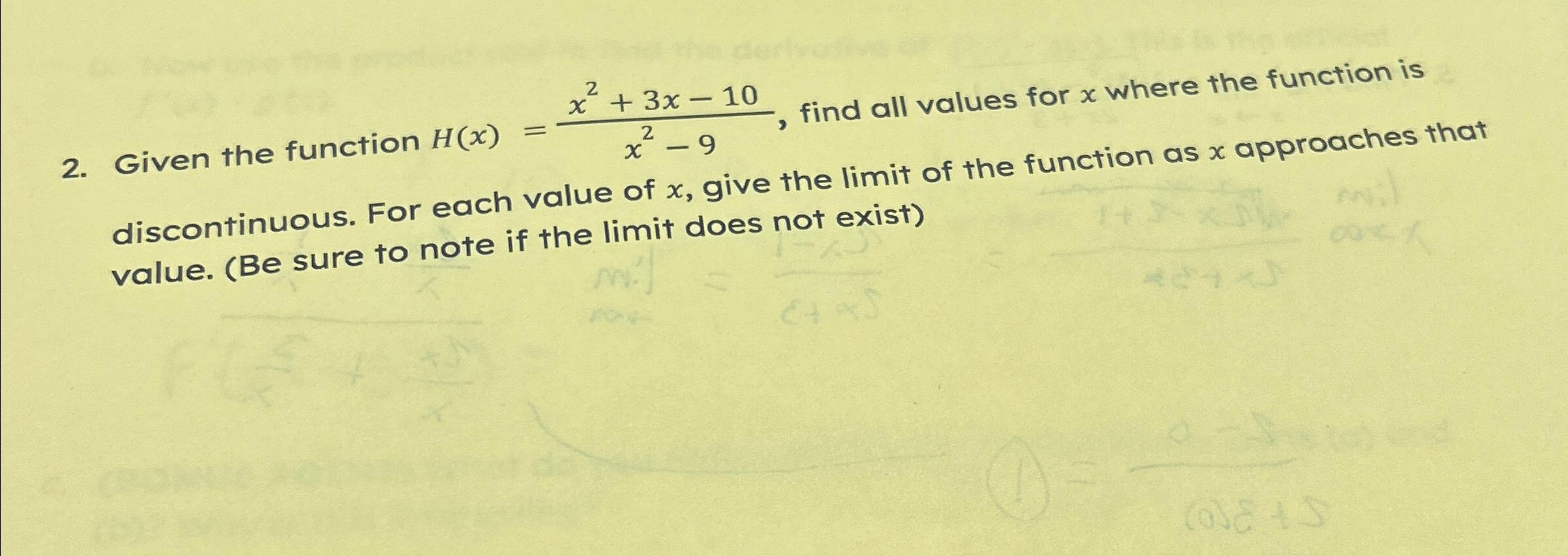 Solved Given the function H(x)=x2+3x-10x2-9, ﻿find all | Chegg.com