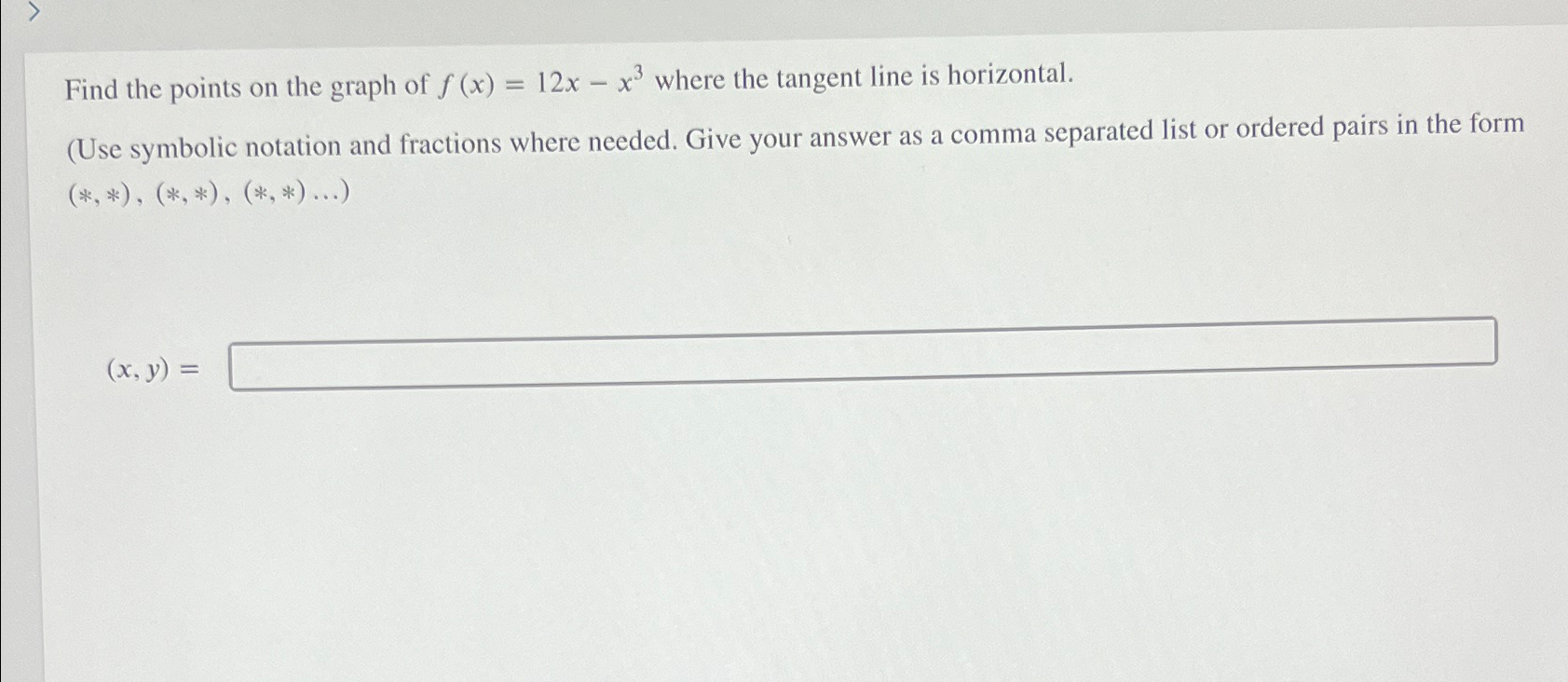 Solved Find the points on the graph of f(x)=12x-x3 ﻿where | Chegg.com