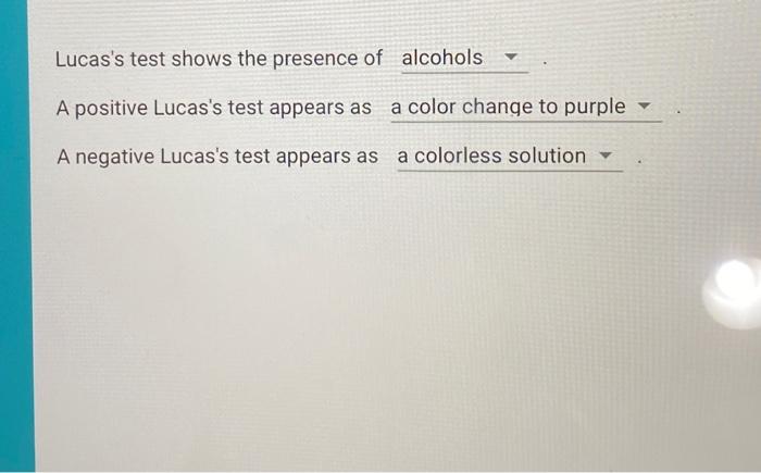 Solved The ceric ammonium nitrate (CAN) test shows the | Chegg.com