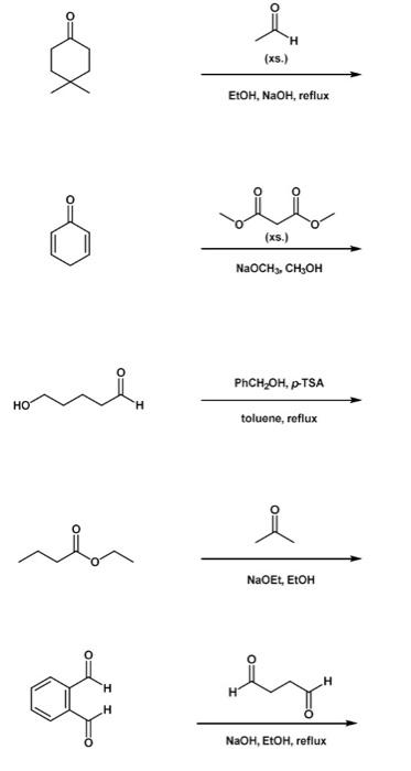 Solved (xs.) EtOH,NaOH, reflux | Chegg.com
