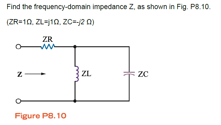 Solved Find the frequency-domain impedance Z, ﻿as shown in | Chegg.com