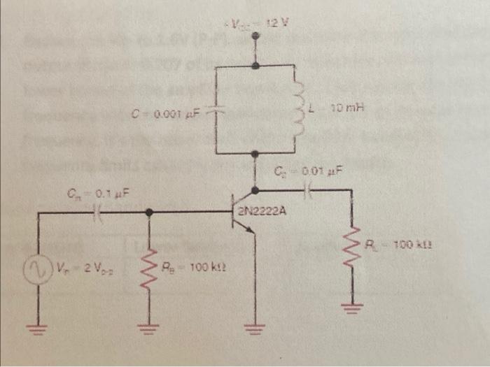 Solved Tuned Resonant Class C amplifiers The tuned Class C | Chegg.com