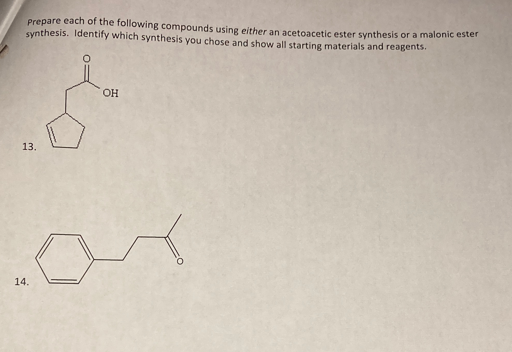 Solved Prepare each of the following compounds using either | Chegg.com