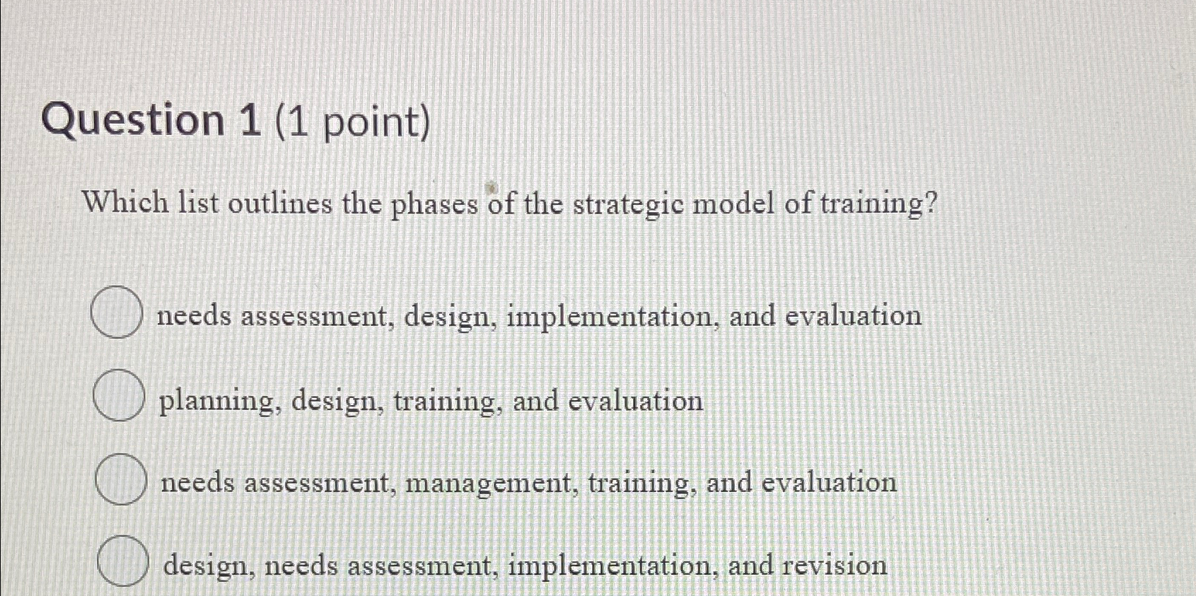 Solved Question 1 (1 ﻿point)Which list outlines the phases | Chegg.com