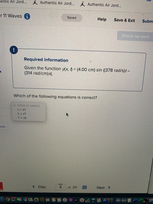Solved Saved Help Save & Exit Subm Check my work ! Required | Chegg.com