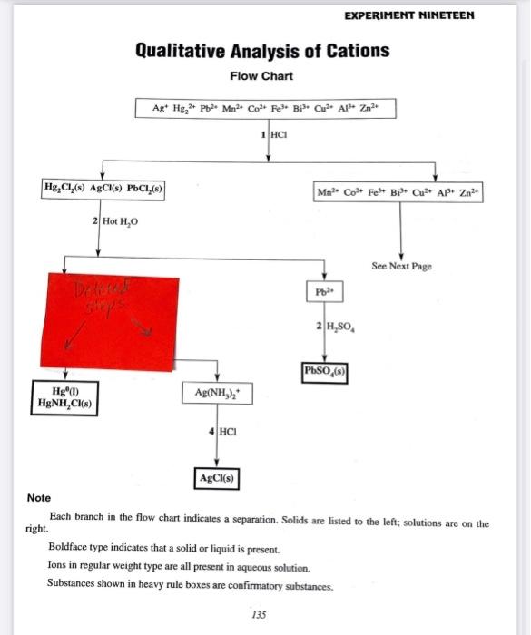 Solved Experiment 19 Qualitative Analysis of Cations | Chegg.com