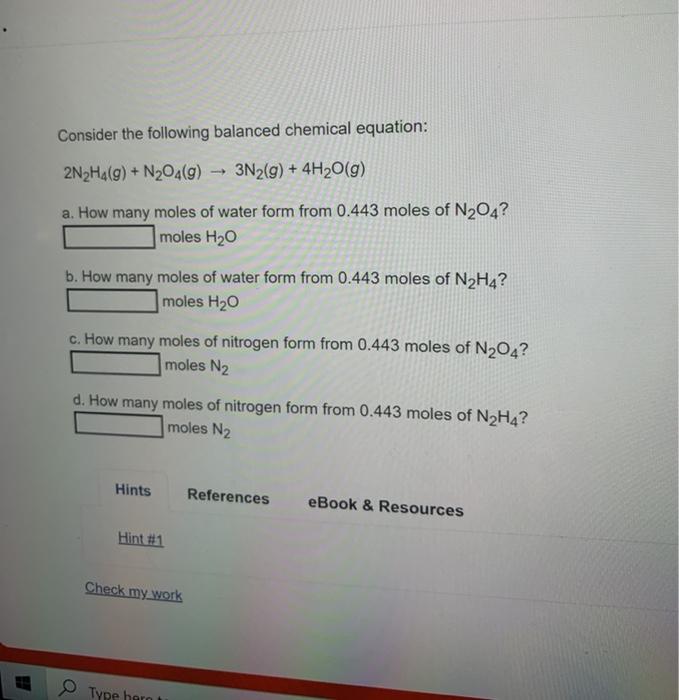 Solved Consider the following balanced chemical equation: 2N | Chegg.com