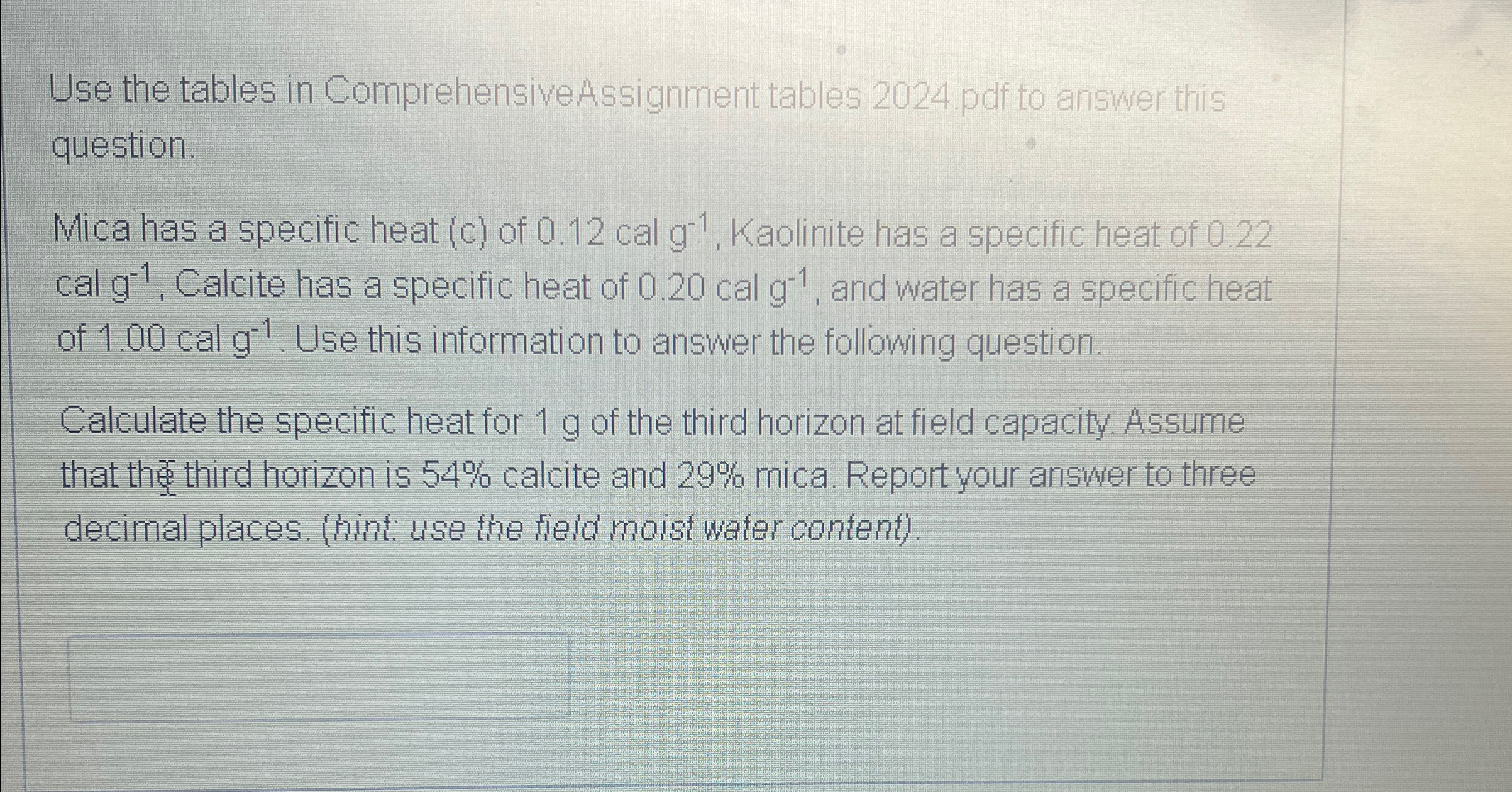 Solved Use the tables in Comprehensive Assignment tables | Chegg.com