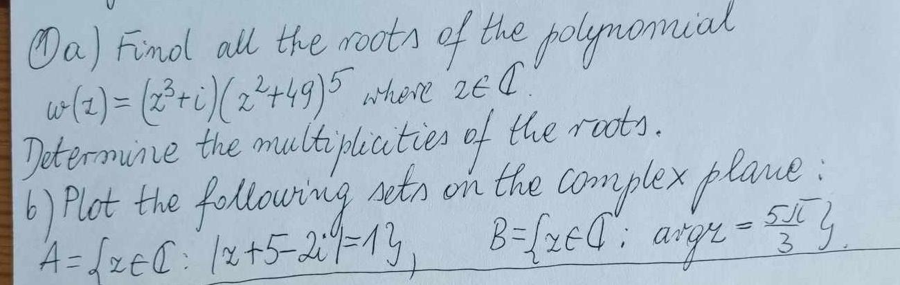Solved (a) ﻿Find all the roots of the polynomial | Chegg.com