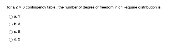 Solved for a 3 X 3 contingency table, the number of cells in | Chegg.com