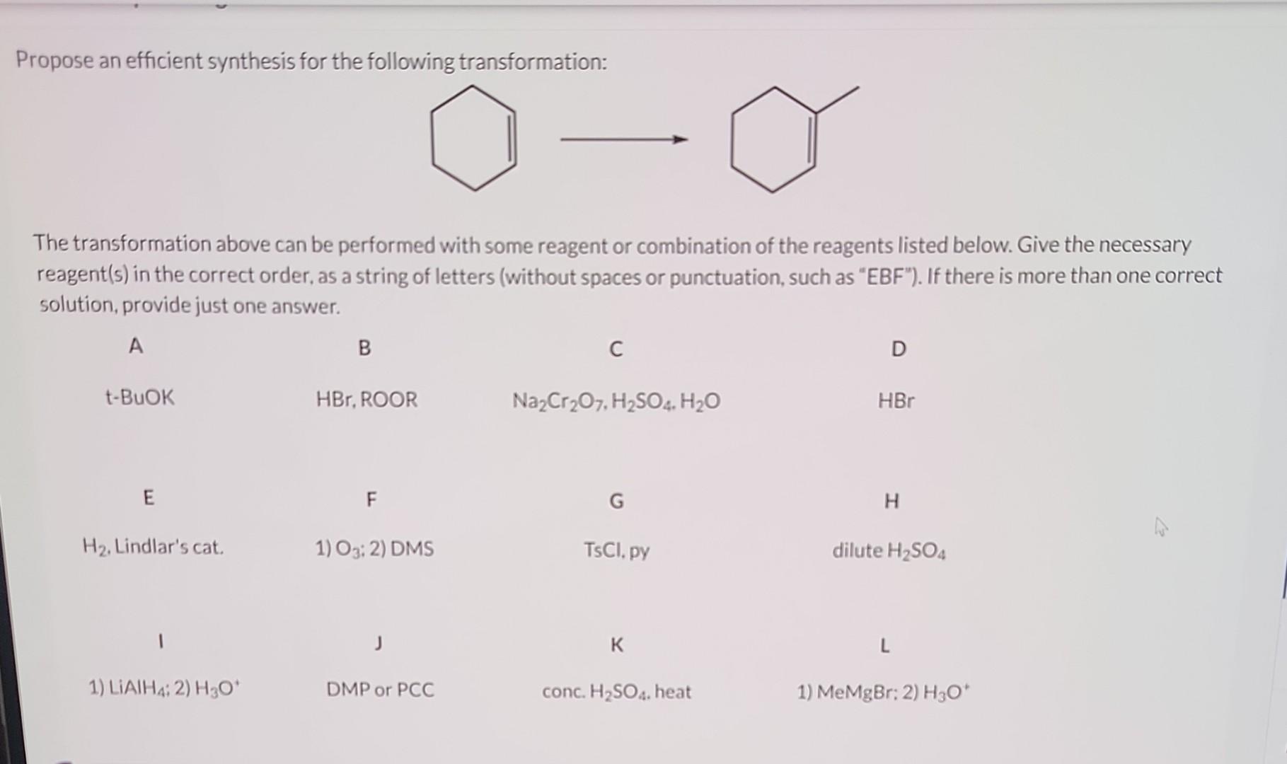 Solved Propose an efficient synthesis for the following | Chegg.com