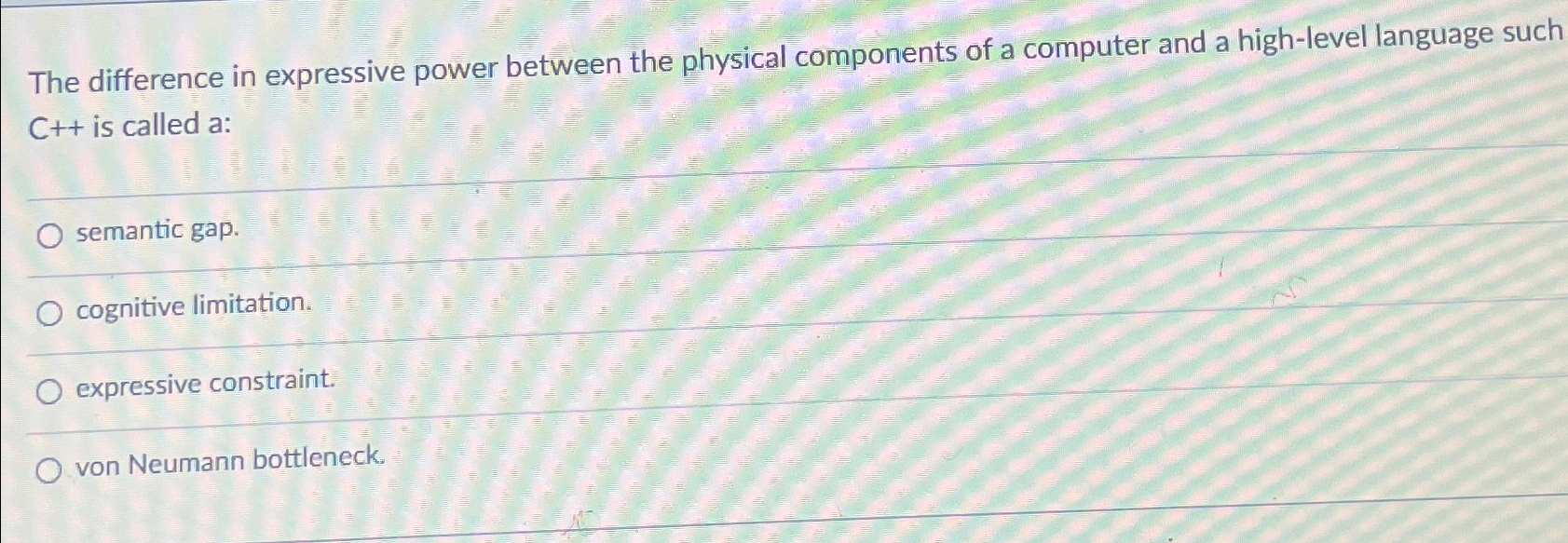 Solved The difference in expressive power between the | Chegg.com