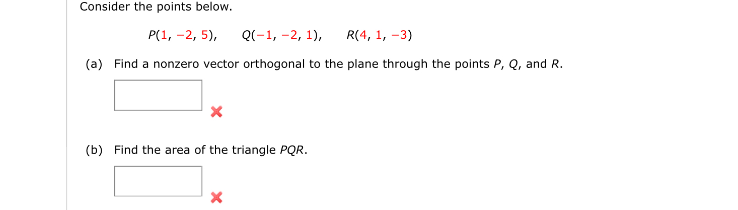 Solved Consider the points | Chegg.com
