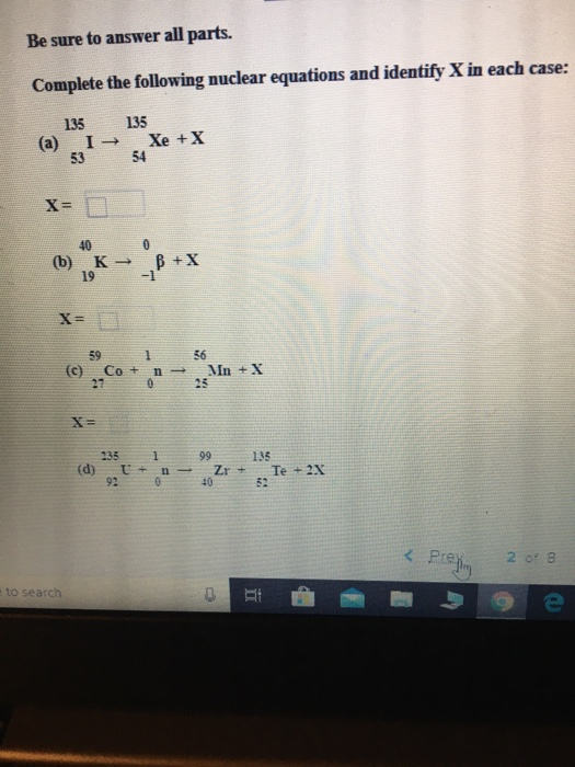 Solved Be sure to answer all parts. Complete the following | Chegg.com