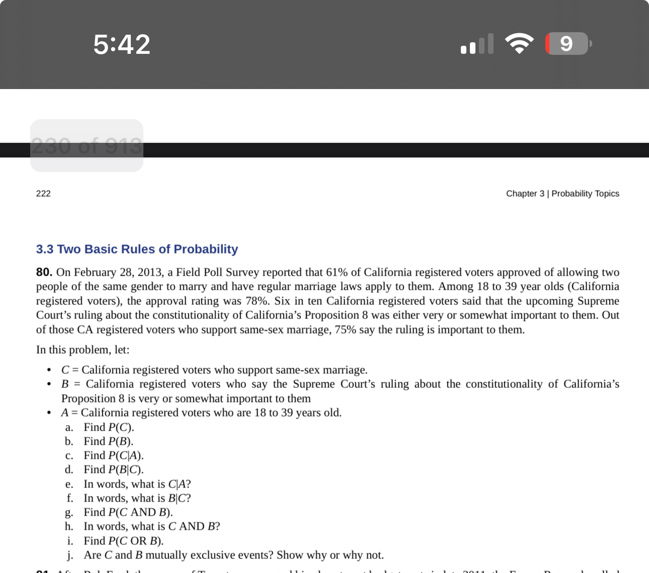 5:42\\nal\\n222\\nChapter 3 | Probability | Chegg.com