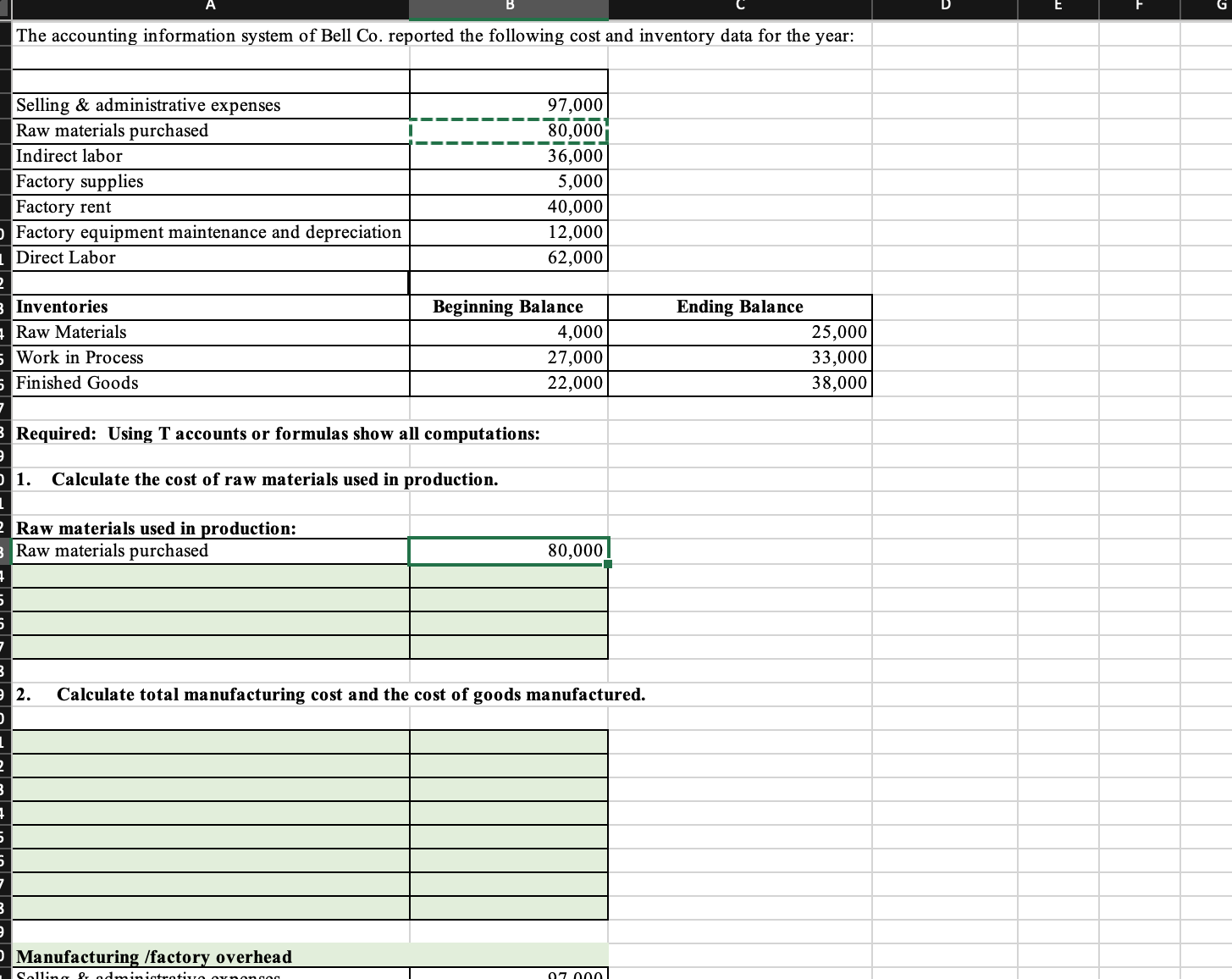 Solved The accounting information system of Bell Co. | Chegg.com