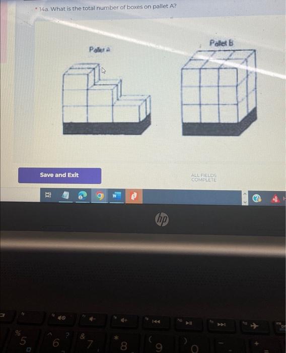 Solved - 14a. What is the total number of boxes on pallet A? | Chegg.com