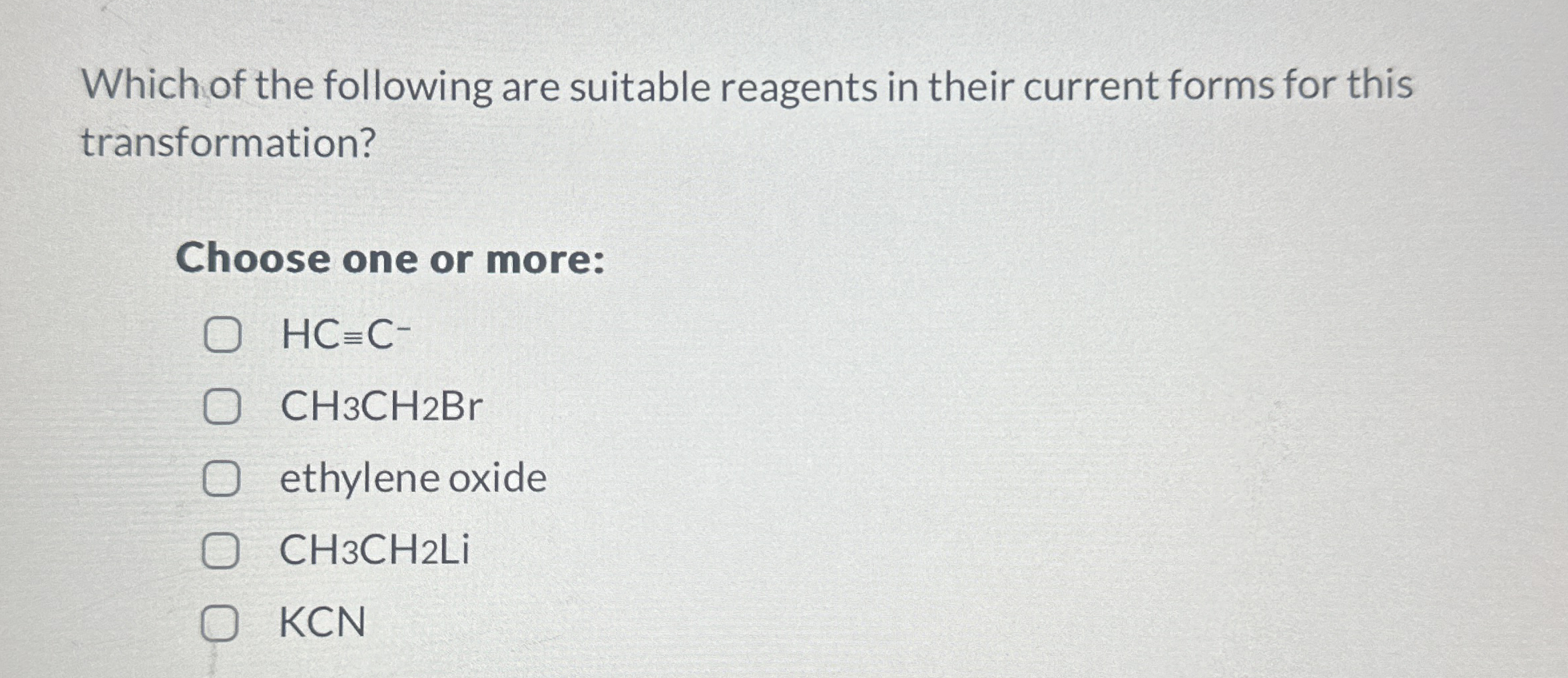 Solved Which of the following are suitable reagents in their | Chegg.com