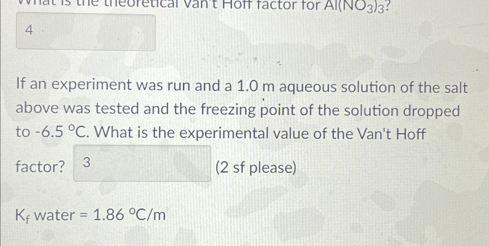 Solved If an experiment was run and a 1.0m ﻿aqueous solution | Chegg.com