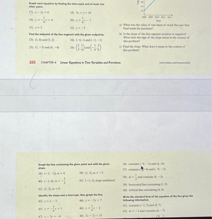 Solved Graph each equation by finding the intercepts and at | Chegg.com